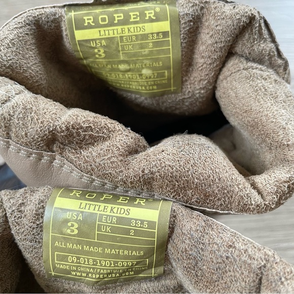 Roper | Shoes | Roper Brand Little Kids Size 3 Brown Blue Embroidered ...